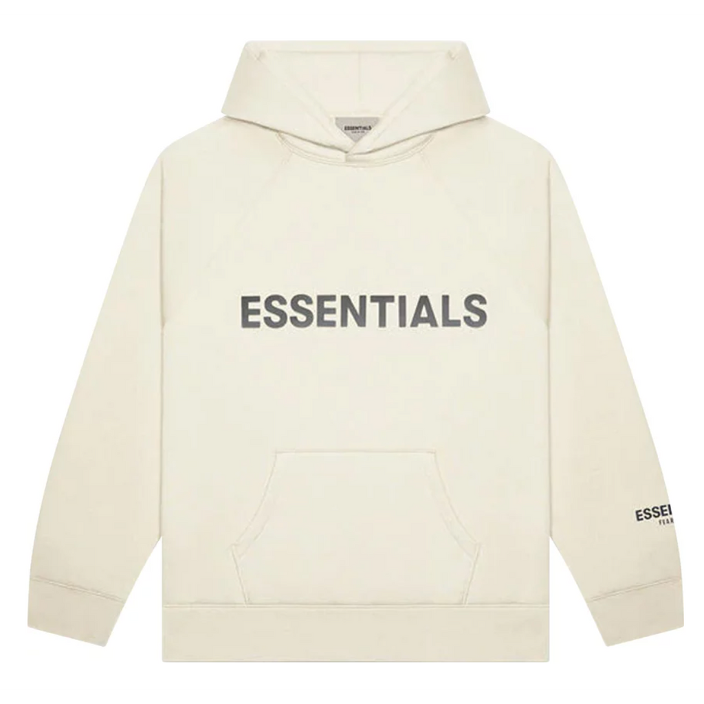 Essentials Hoodie Cream Front Logo – SwishStudios